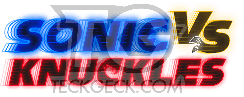 Sonic the Hedgehog 2/Sonic VS Knuckles Movie Logos & Poster - TECKGECK.COM